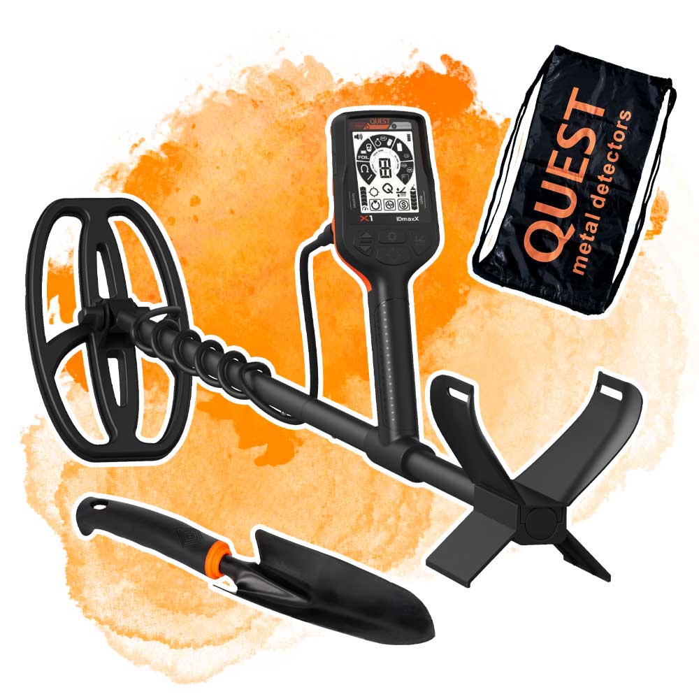 Metalldetektor Quest X1 für Kinder mit Handschaufel